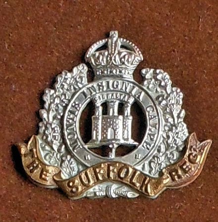Military badge Suffolk Regiment