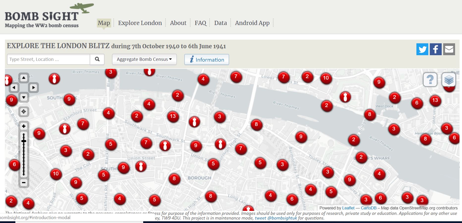 Mapping the London Blitz and Family History